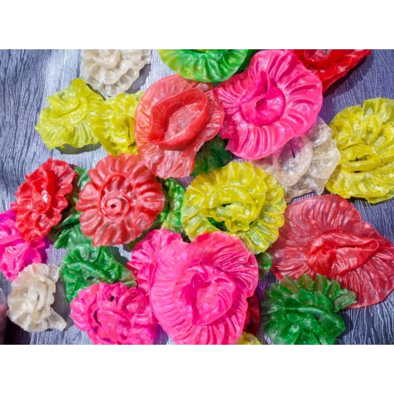 Jual Kerupuk dapros mentah kembang ros isi 20 pcs | Shopee Indonesia