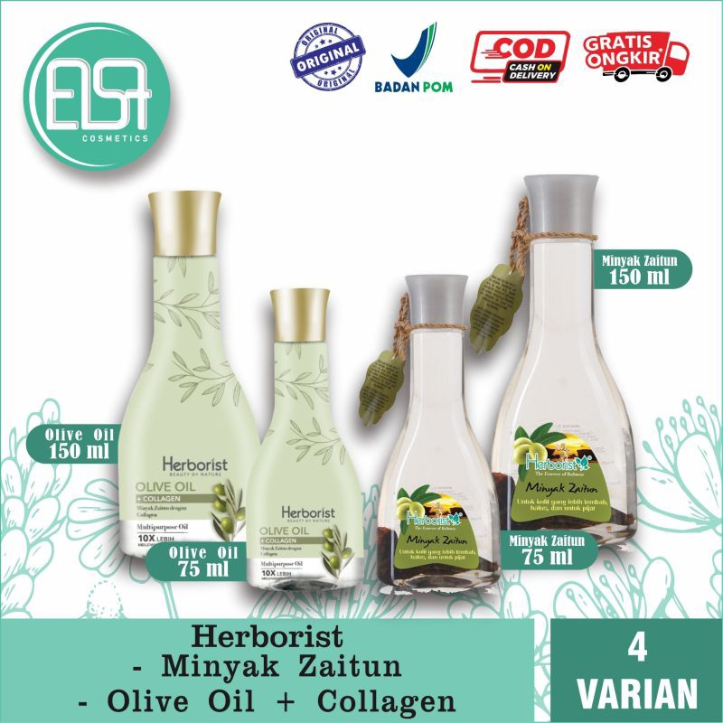 Jual Herborist Minyak Zaitun / Herboris Olive Oil + Collagen 150ml | Shopee Indonesia