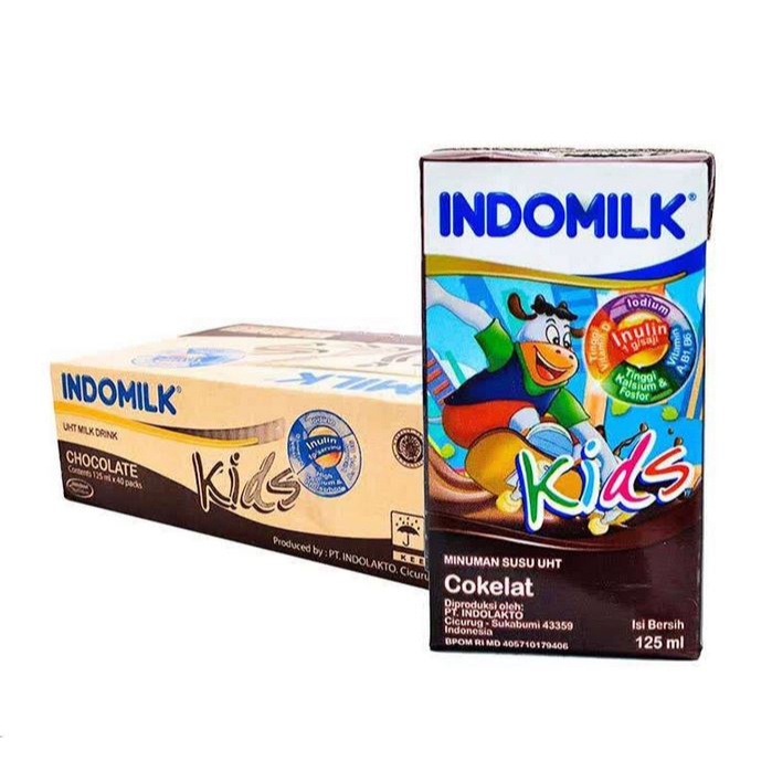 Jual (PER DUS) Susu Indomilk KIDS 115ML susu uht rasa Coklat, Vanilla, dan Strawberry ( 40 pcs x ...