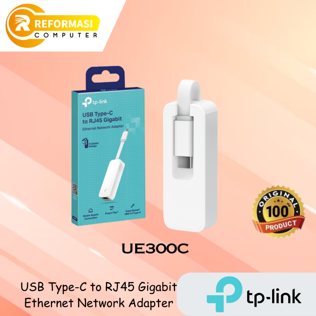 Jual TP-LINK UE300C USB Type-C to RJ45 Gigabit Ethernet Network Adapter ...