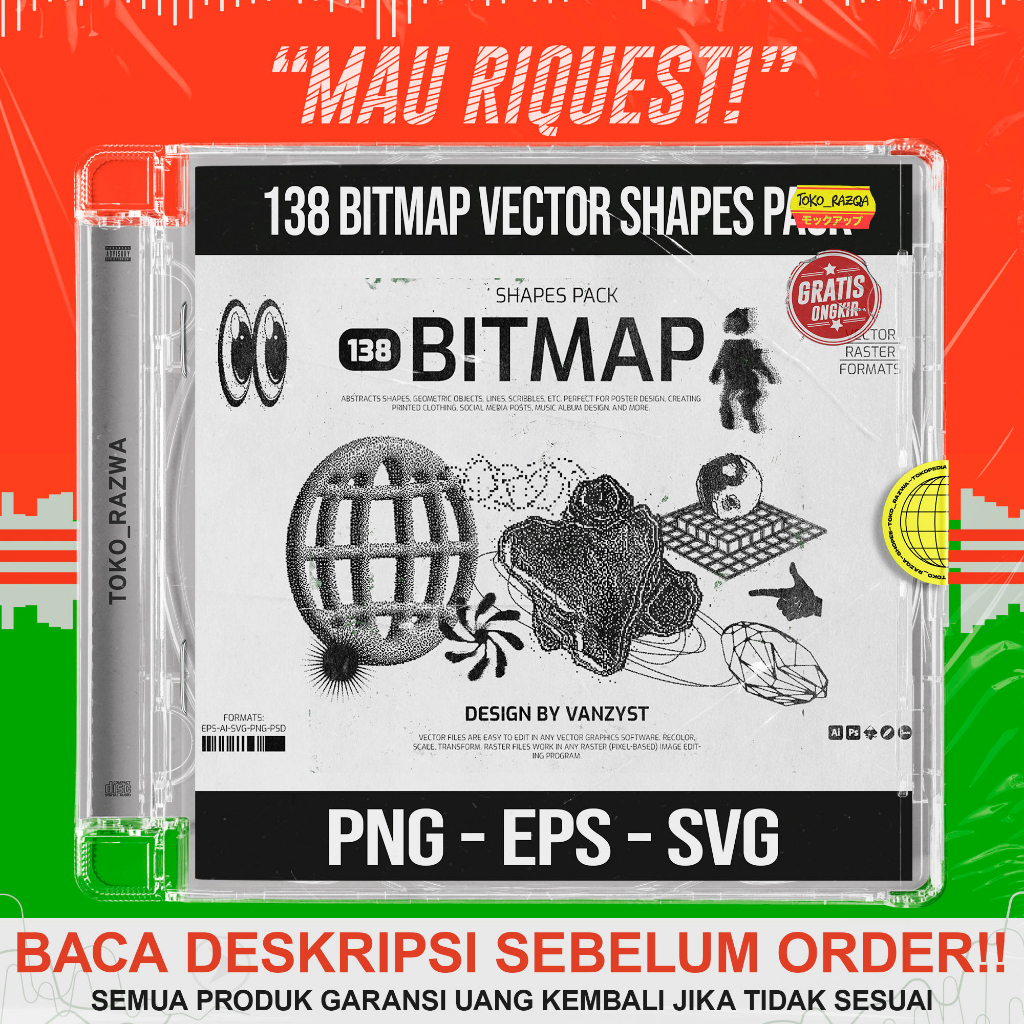 Jual 138 Bitmap Vector Shapes Pack - PNG - EPS - SVG - 080523 | Shopee ...