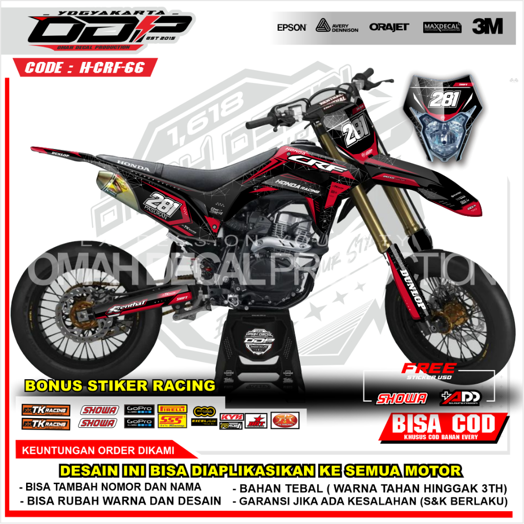 Jual STIKER DECAL HONDA CRF 150 FULLBODY DEKAL KEREN DEKAL KEKINIAN ...