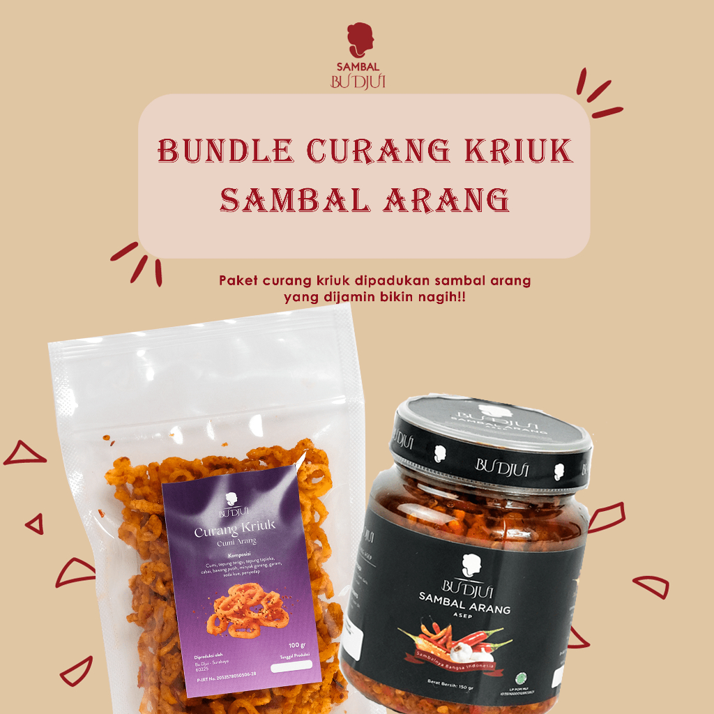 Jual SAMBAL BU DJUI Bundle Curang Kriuk Sambal Arang ( Curang Kriuk ...