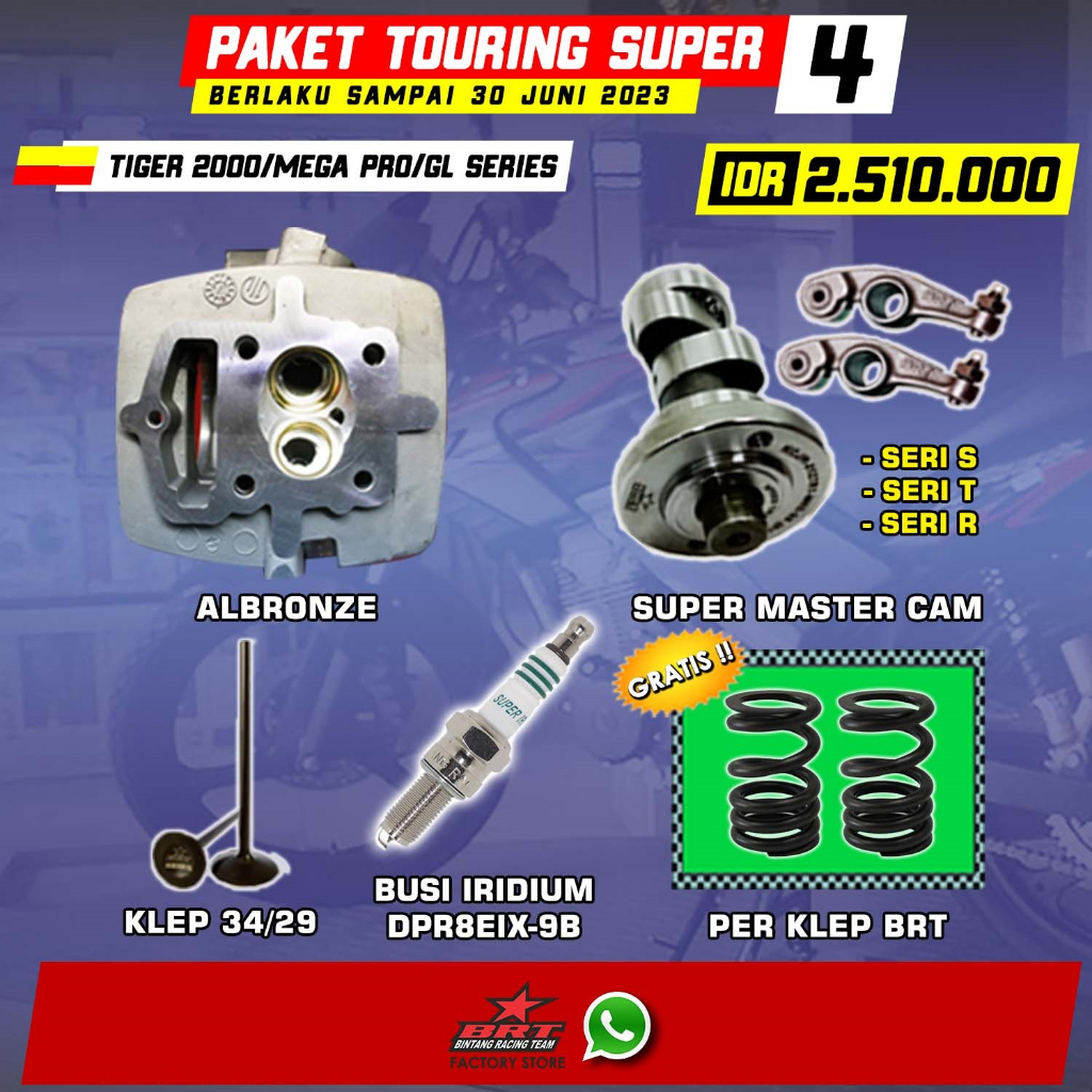 Jual PAKET TOURING SUPER 4 TIGER - HEAD ALBRONZE 34/29 NON PORTING CNC ...