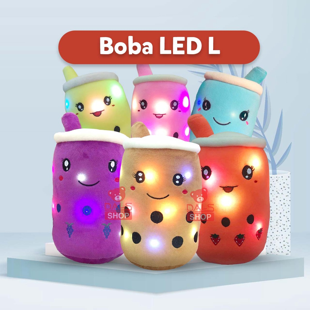 Jual Boneka/ Boneka Boba nyala/ Boneka boba LED milk tea Bubble ukuran ...