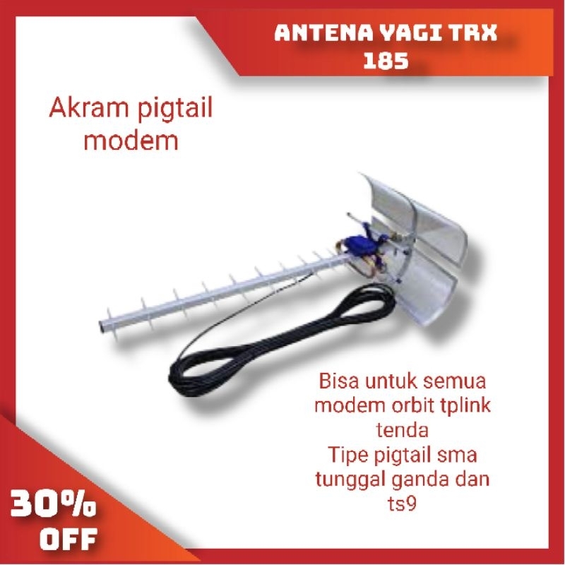 Jual Antena Modem Wifi 4g Lte Gsm Cdma Yagi Trx 185 Extreme High Gain ...