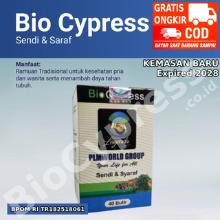 Jual BioCypress Original isi 40 Butir, Solusi Obat Herbal Stroke, Asam ...