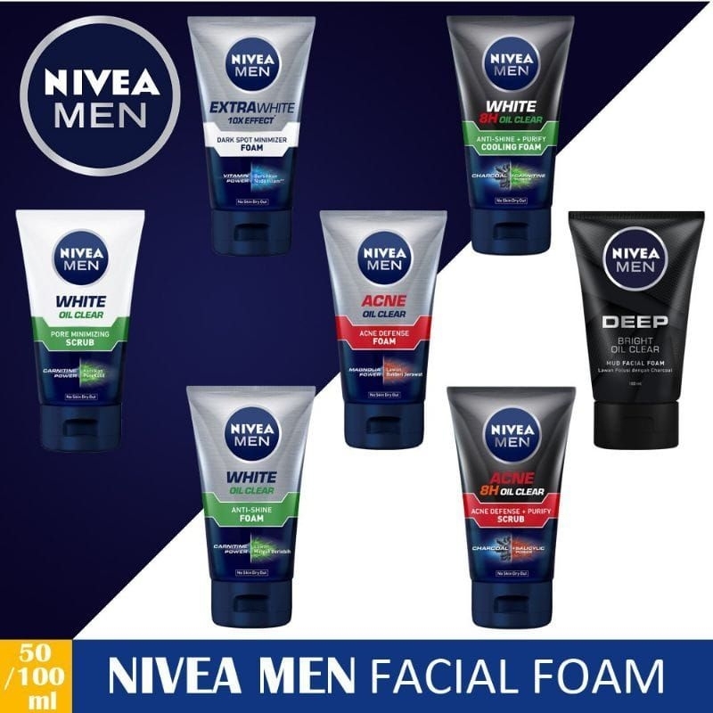 Jual Nivea Facial Foam Men 100ml All variant | Shopee Indonesia