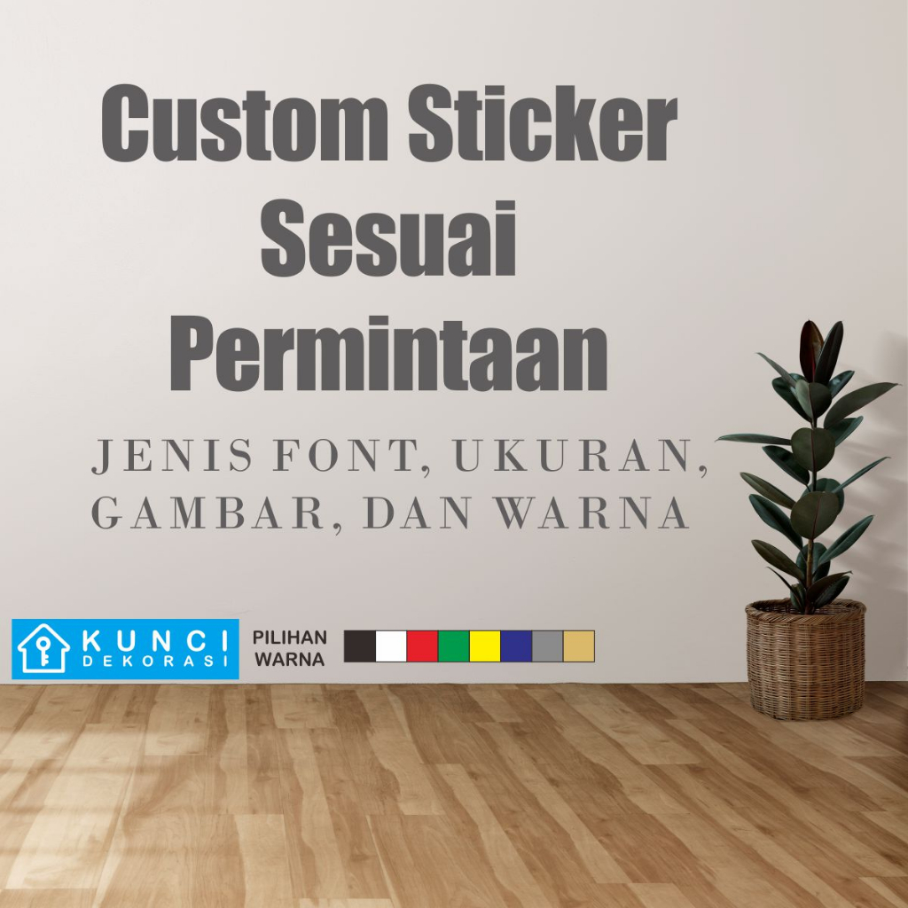 Jual Stiker Dinding Custom Wall Cutting Sticker Quote Gambar Warna ...