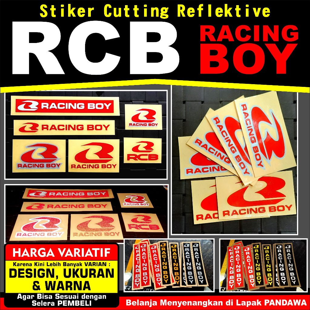Jual Stiker Cutting Reflektif " RCB : Racing Boy " | Shopee Indonesia