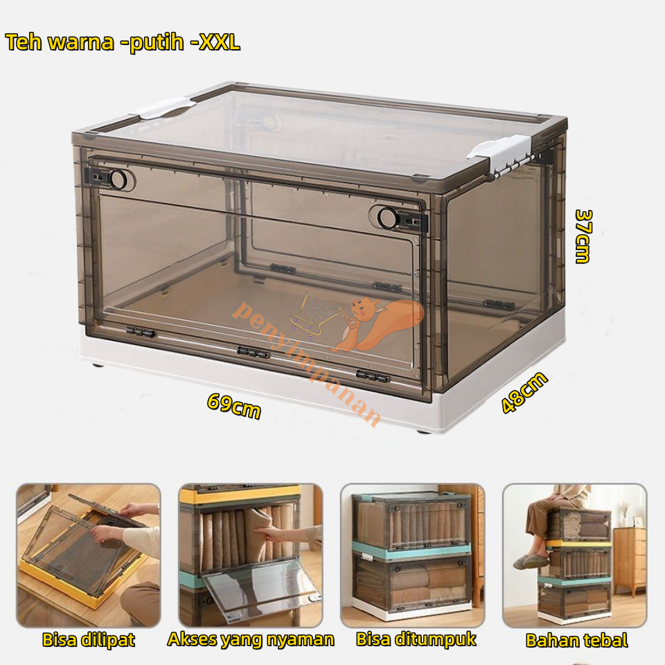 Jual box Storage Box Lipat Folding Container Box Tempat Baju Mainan ...