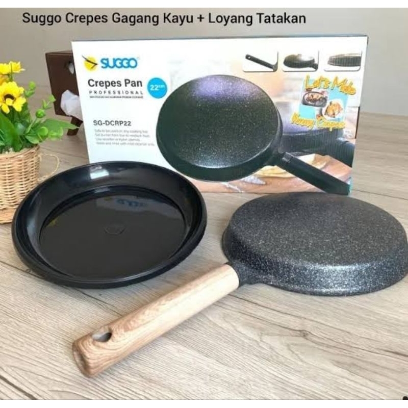 Jual Wajan Kwalik Suggo Crepes Maker 22 CM Crepe Teflon Cetakan Kulit ...