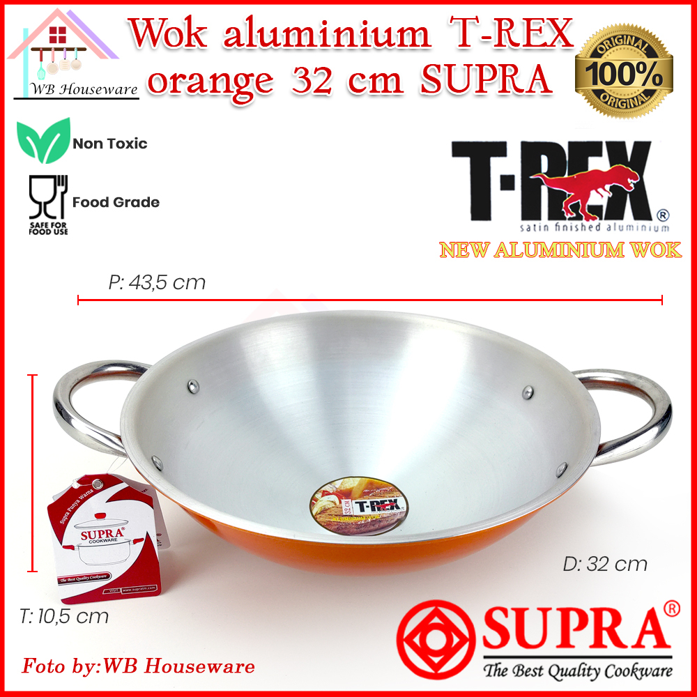 Jual SUPRA wok alumunium 30/32/36/40cm / panci wajan kuping ...