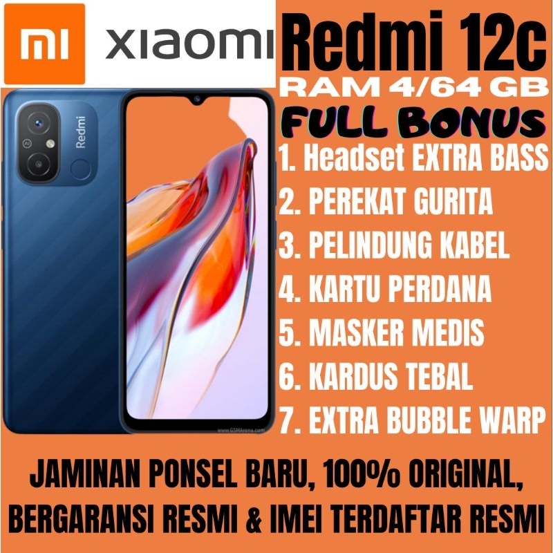 Jual XIAOMI REDMI 12c RAM 4/64, xiaomi redmi 12c RAM 3/32 GB, xiaomi redmi 12c 4/128 GB, GARANSI ...
