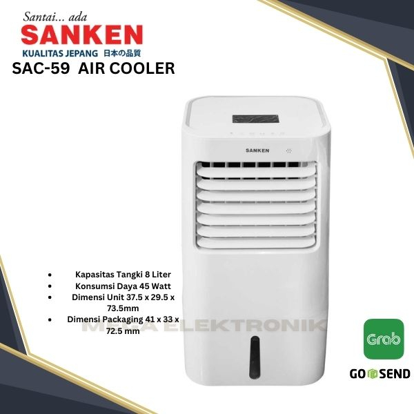 Jual SANKEN SAC-59 AIR COOLER Penyejuk Ruangan Plus Ion Air Kapasitas 8 ...