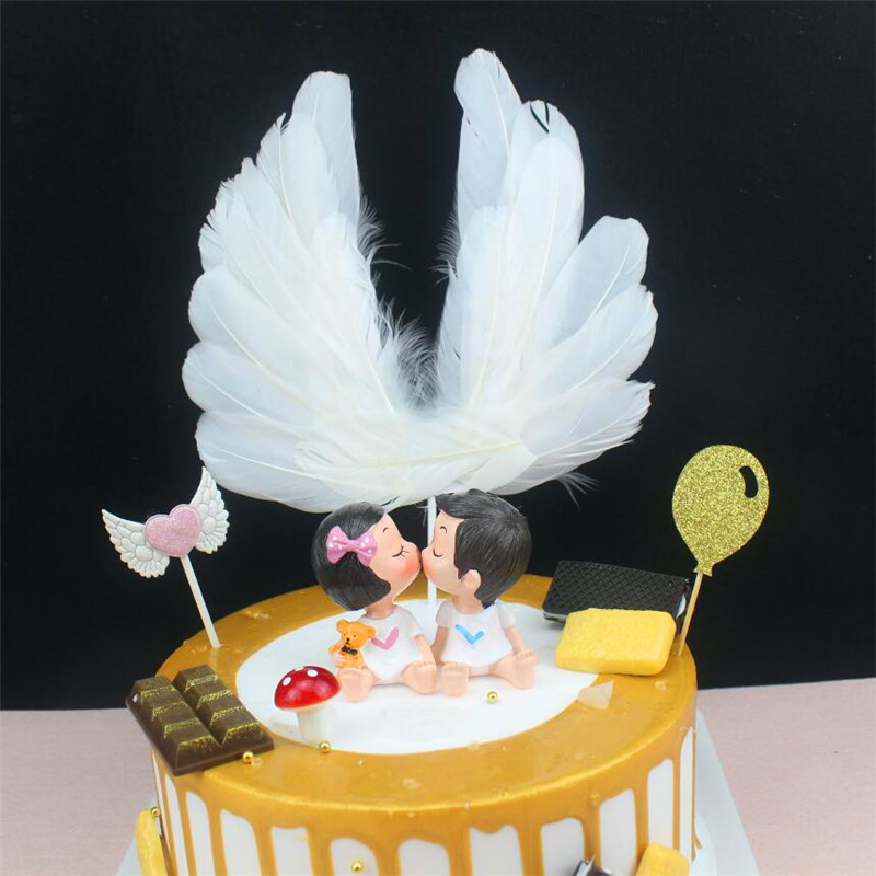 Jual TOPPER CAKE ANGEL WINGS / DEKORASI HIASAN HAPPY BIRTHDAY CAKE BULU ...