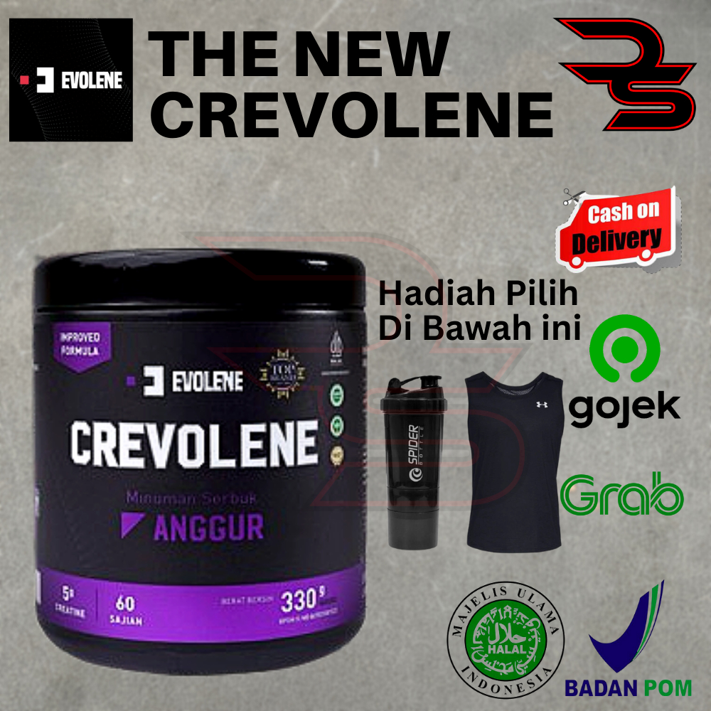 Jual Evolene Crevolene Creatine 330 gram 60 serving | Shopee Indonesia