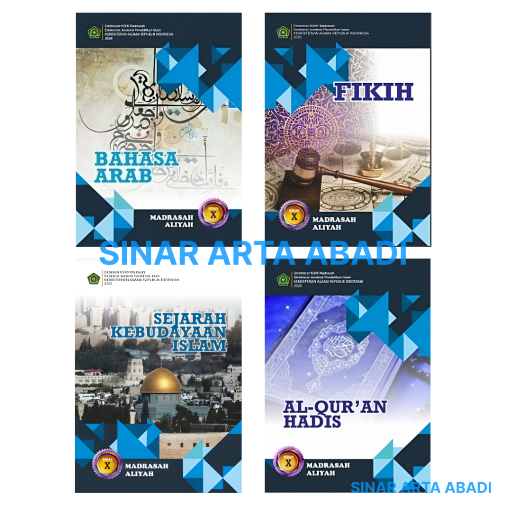 Jual Buku Akidah Akhlak Fikih Bahasa Arab Alquran Hadis SKI Paket MA kelas 10 Kemenag | Shopee ...