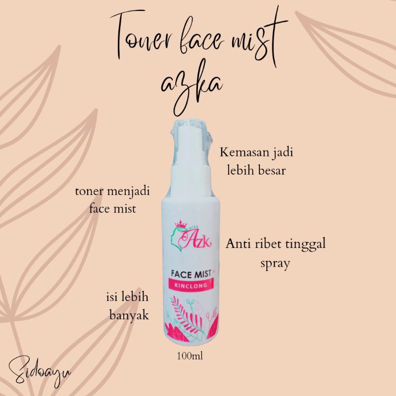 Jual TONER FACE MIST WHITENING DR.AZKA (KEMASAN BARU BPOM) | Shopee ...