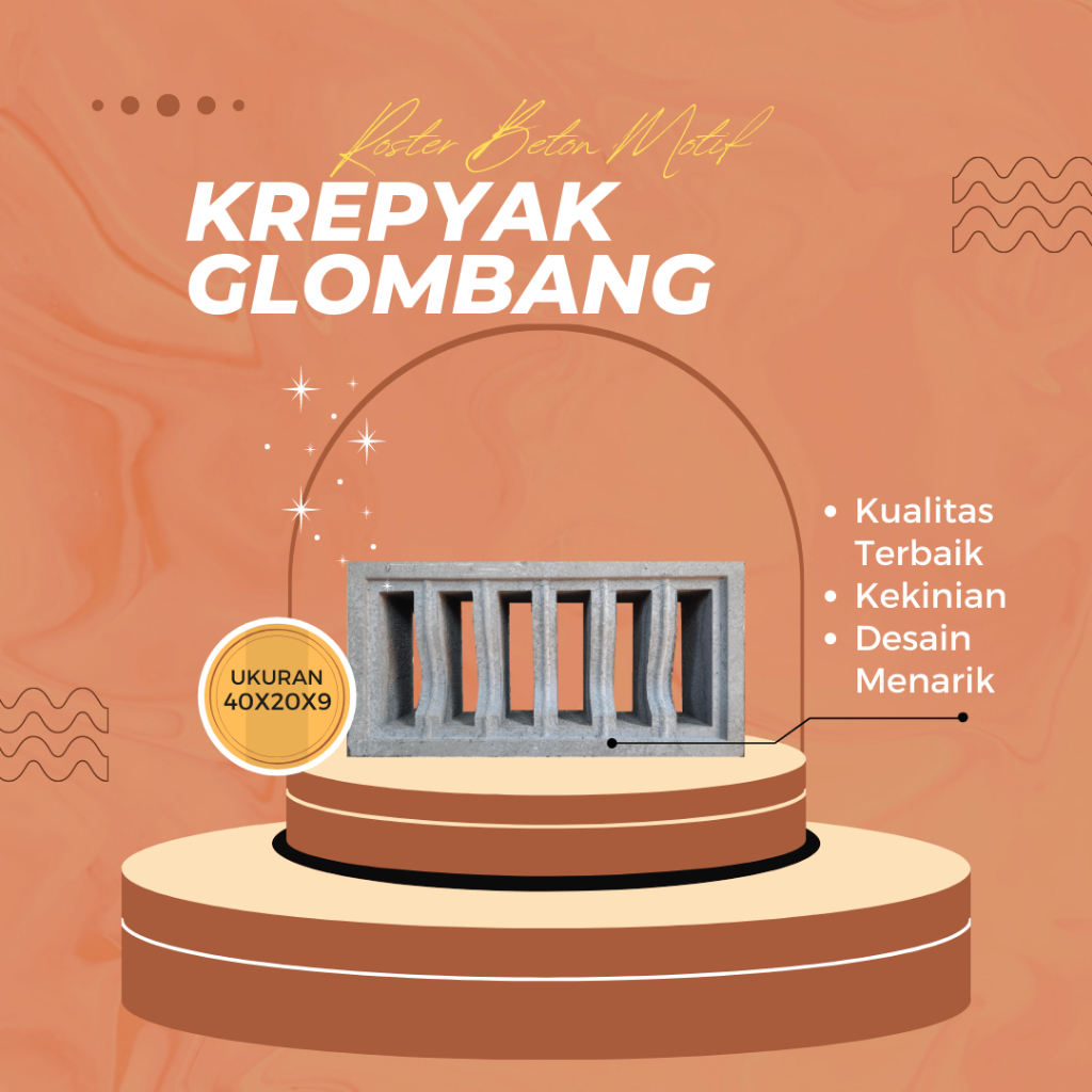 Jual Roster Beton Minimalis Atau Loster Beton Motif Krepyak Glombang ...