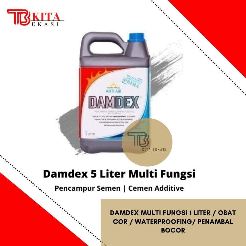 Jual DAMDEX MULTI FUNGSI 5 LITER / OBAT COR / WATERPROOFING/ PENAMBAL ...