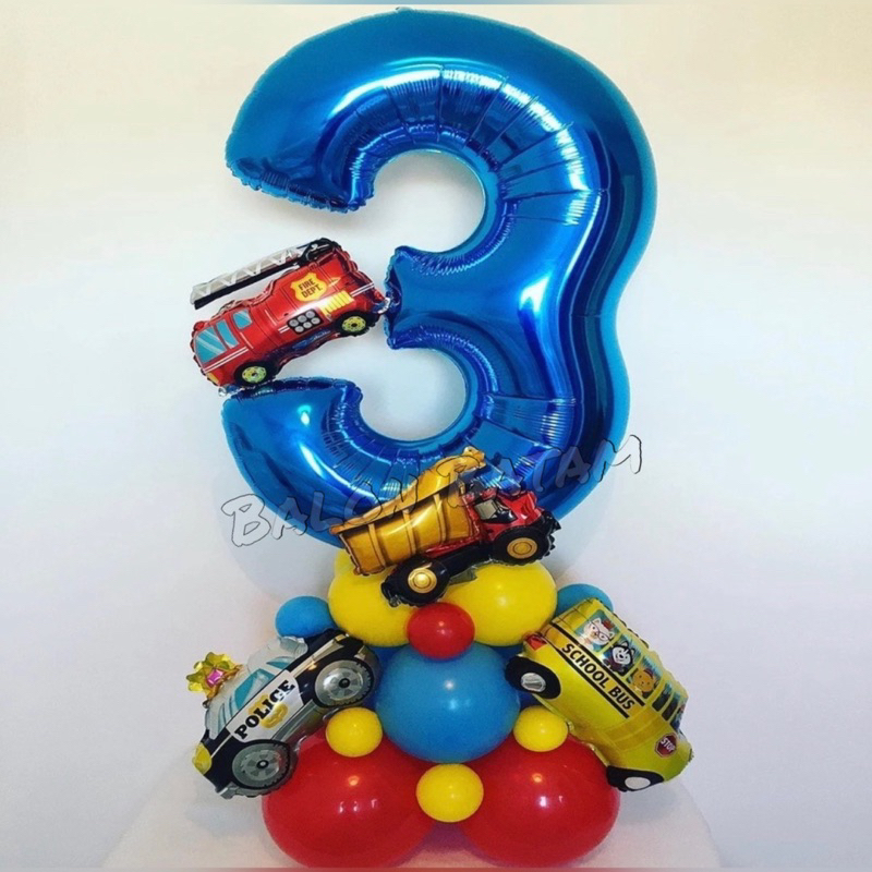 Jual Paket Balon angka Jumbo Biru 100cm transportasi | Shopee Indonesia
