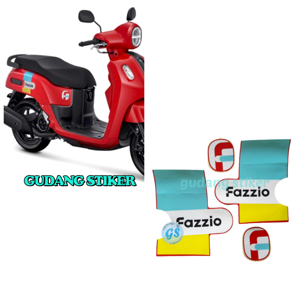 Jual Stiker Striping Motor Yamaha FAZZIO 2023 Merah 1set | Shopee Indonesia