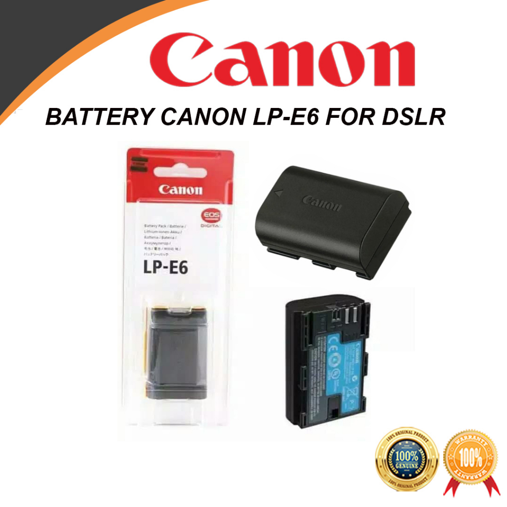 Jual Battery Canon LP-E6 for DSLR Baterai Camera LPE 6 - LPE6 70D 80D 90D Batre DSLR | Shopee ...