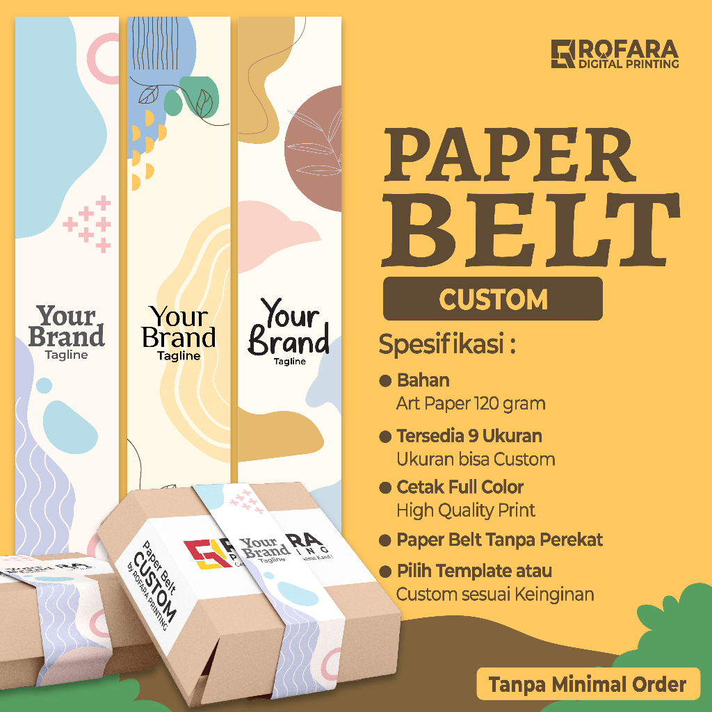 Jual Paper Belt | Paperbelt Sleeve Custom | Bahan Art Paper 120 gram ...