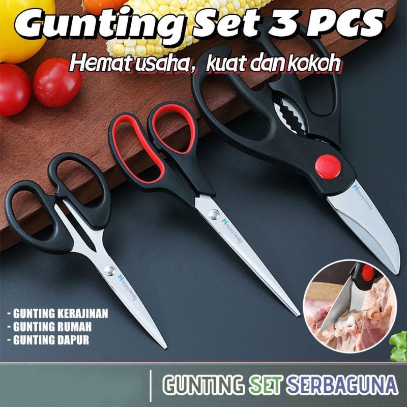 Jual Gunting Set 3 in 1 Serbaguna (3 pc) | Shopee Indonesia