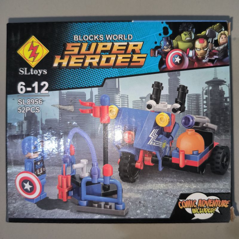 Jual brick block super Hero bricks iron man captain Amerika Hulk Batman ...
