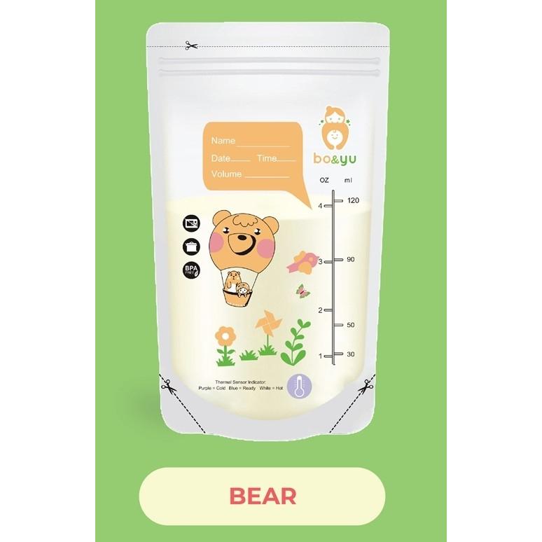 Jual Kantong ASI Plastik ASI 120ml isi 30 pcs Breast Milk Bag BO&YU ...