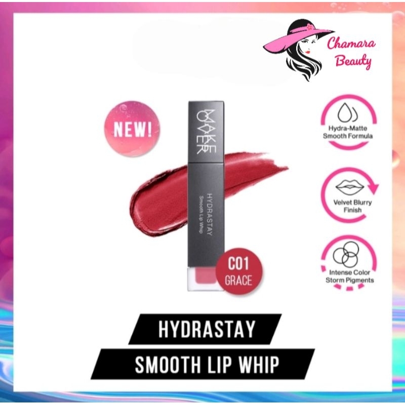 Jual MAKE OVER Hydrastay Smooth Lip Whip,Lipstik MakeOver,Lipcream Make ...