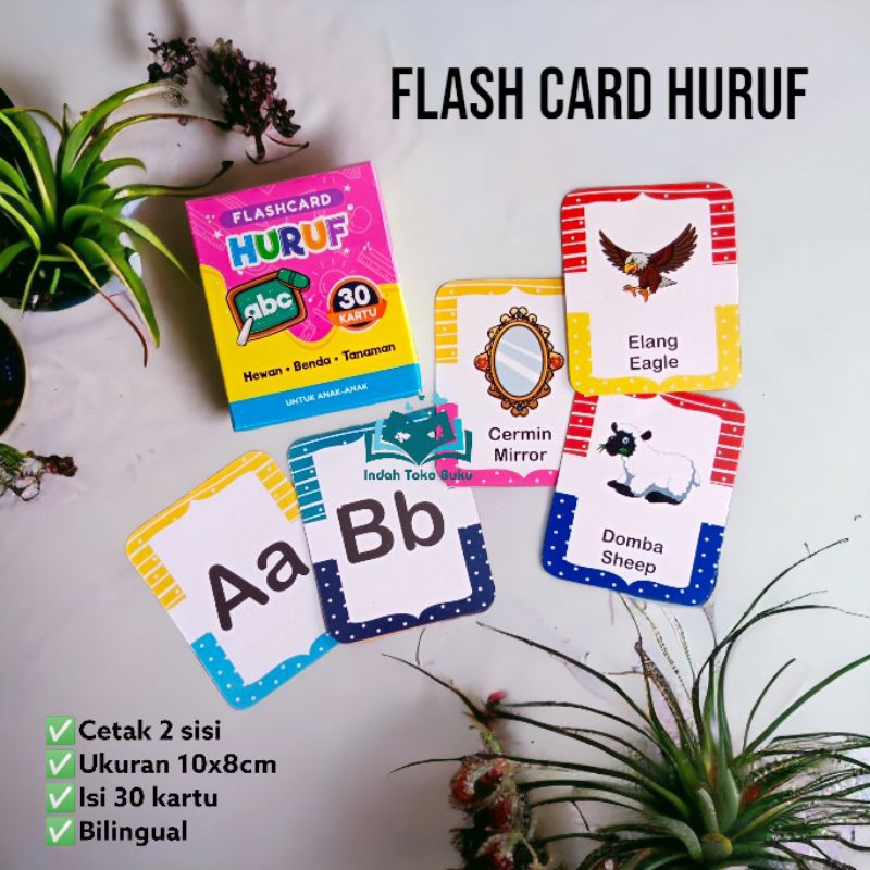 Jual LM - Flashcard Flash Card Kartu Bermain Tebak-Tebakan Huruf Abjad ...
