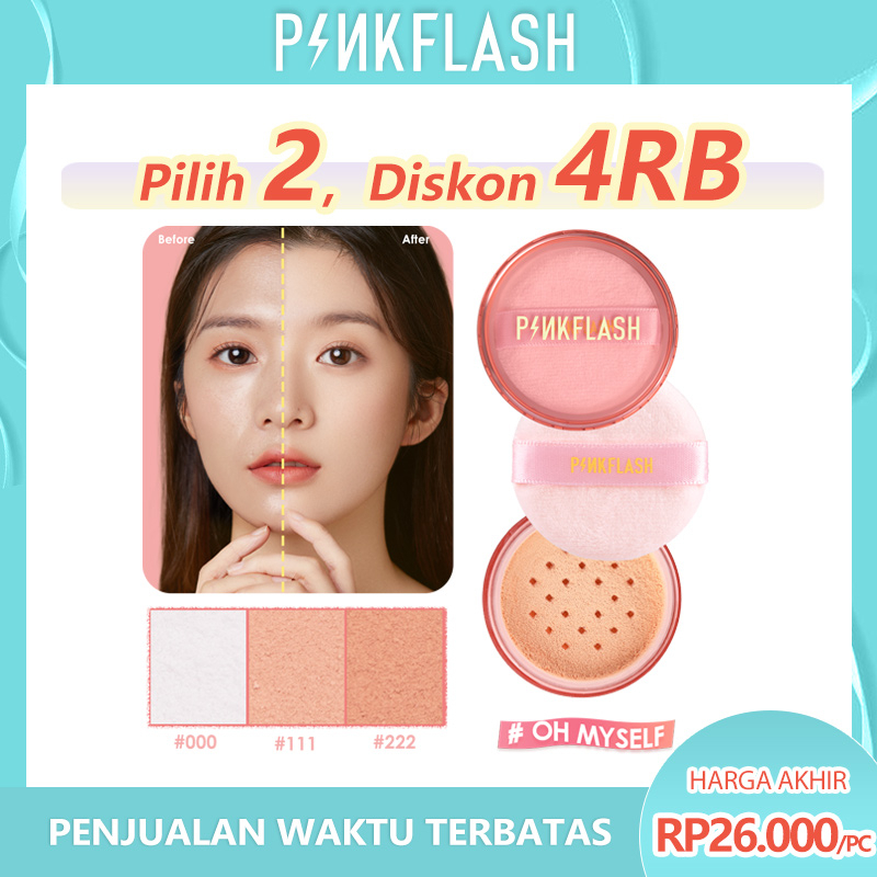 Jual PINKFLASH # OhMyself Loose powder Matte Translucent Oil-control ...
