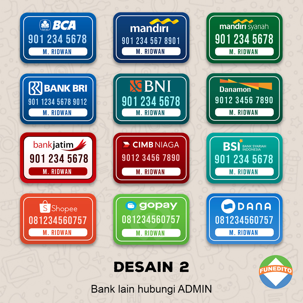 Jual Jasa Desain Sticker Rekening, Sticker E-wallet, Sticker Whatsapp ...