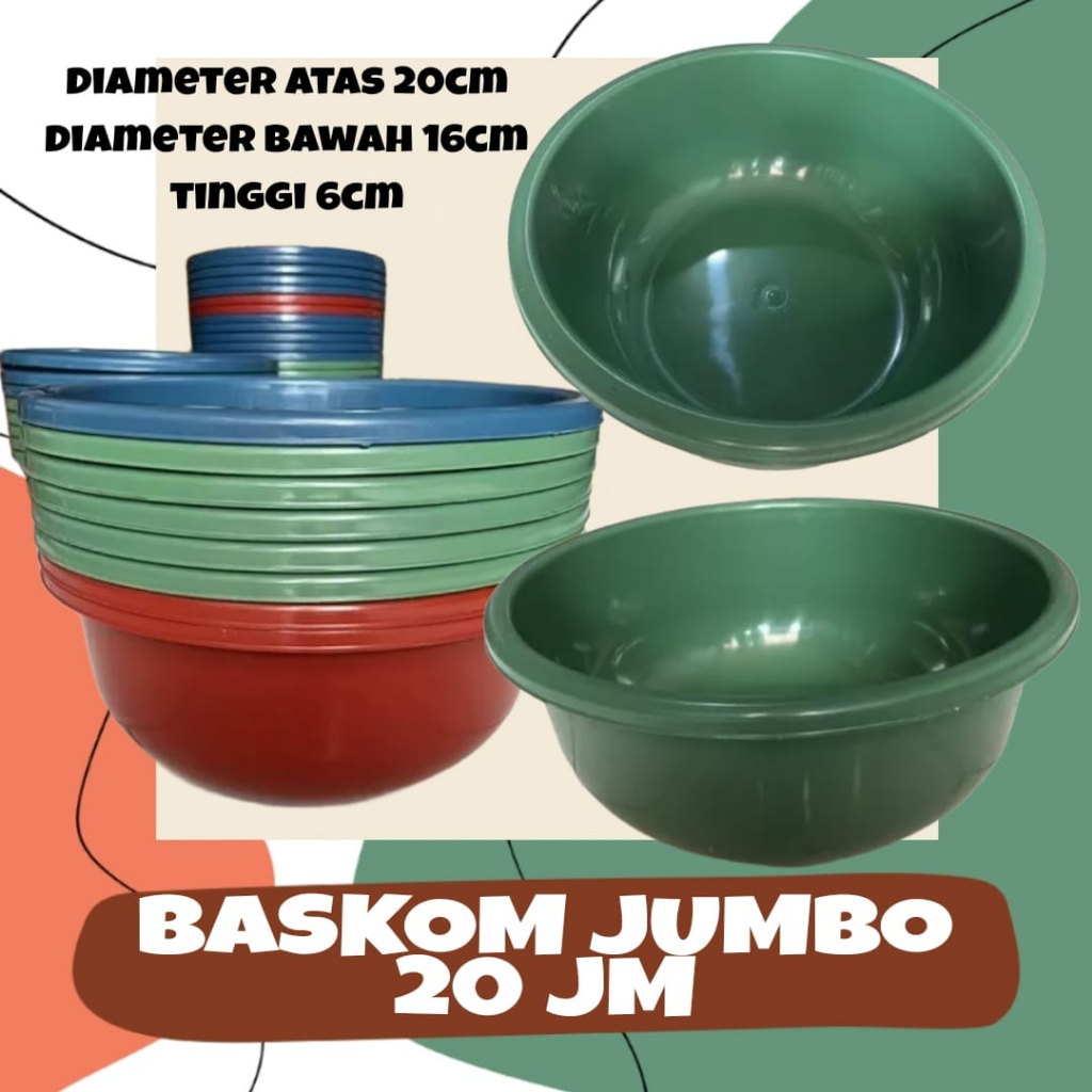 Jual Baskom Jumbo 20 JM / Baskom plastik Tebal / Baskom Serbaguna harga ...