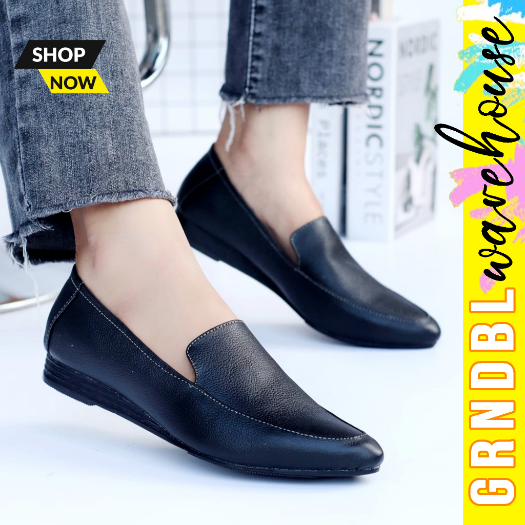 Jual GRNDBL ANDERSON Sepatu Formal Casual Slop Selop Slip On Kerja ...