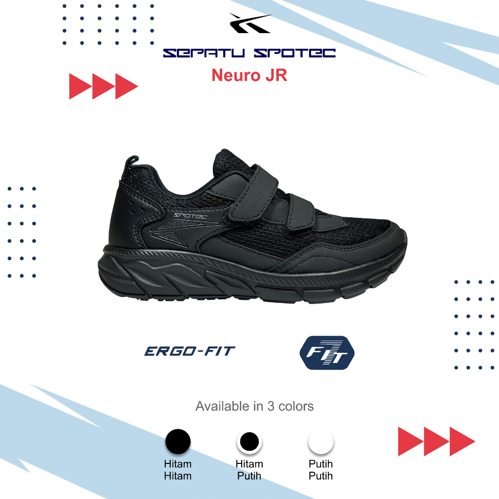 Jual SPOTEC Sepatu Anak NEURO JR Hitam - Hitam | Shopee Indonesia