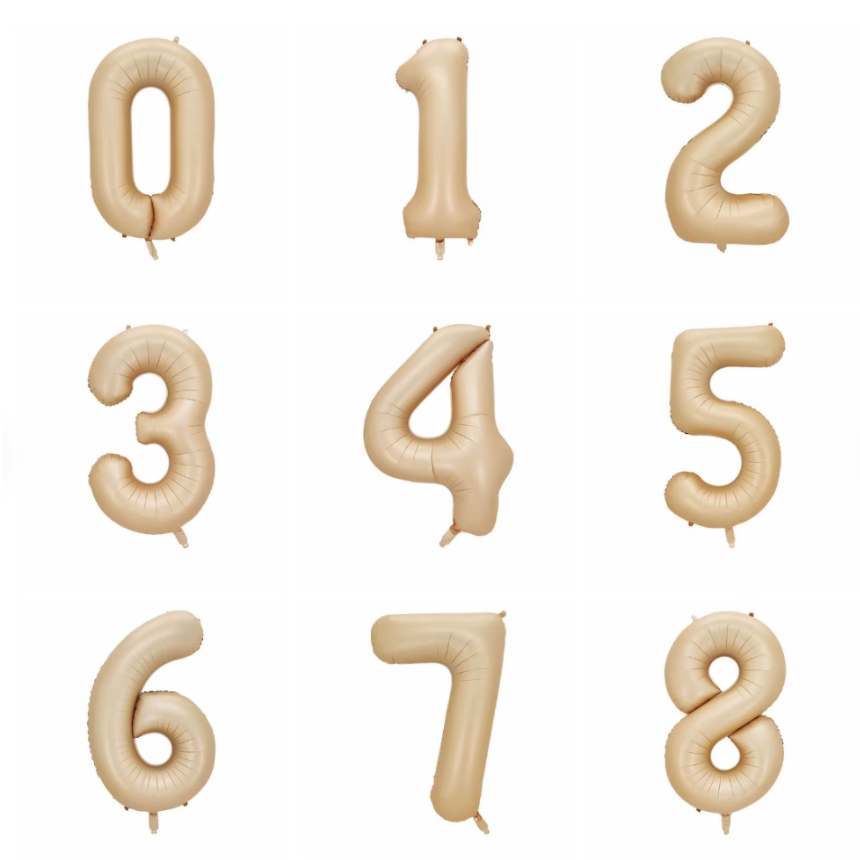 Jual Balon Foil Angka JUMBO - 100cm (Caramel, Cream, Coffee) | Shopee ...