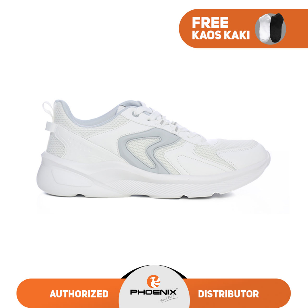 Jual Phoenix Cleon Sepatu Sneakers Pria - All White | Shopee Indonesia