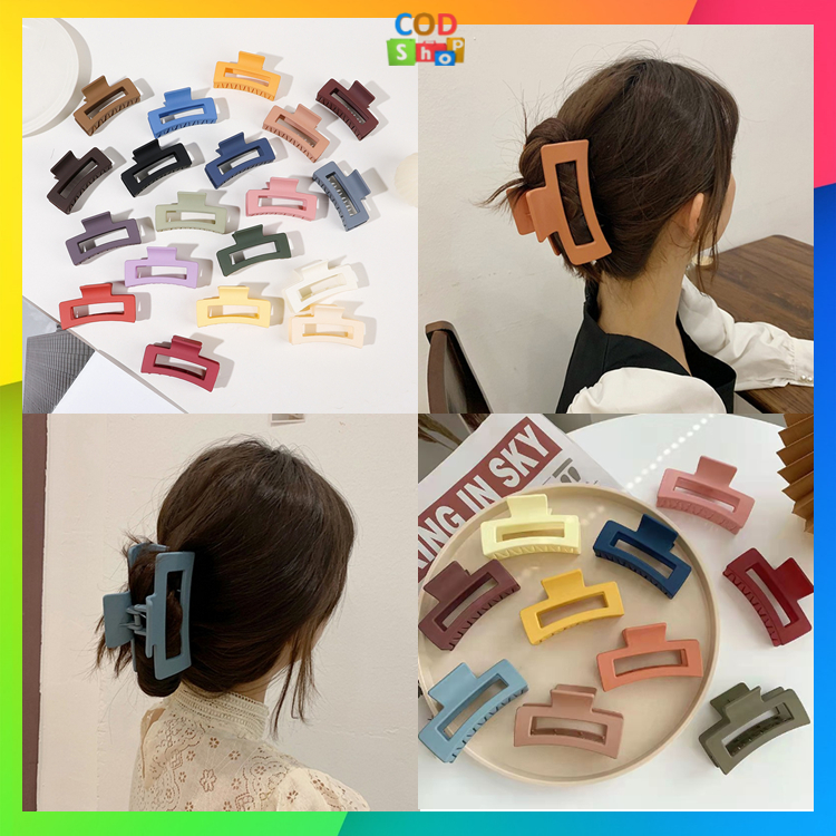 Jual COD - F5808 Jepit Rambut Doff Kotak Panjang / Jedai Persegi ...