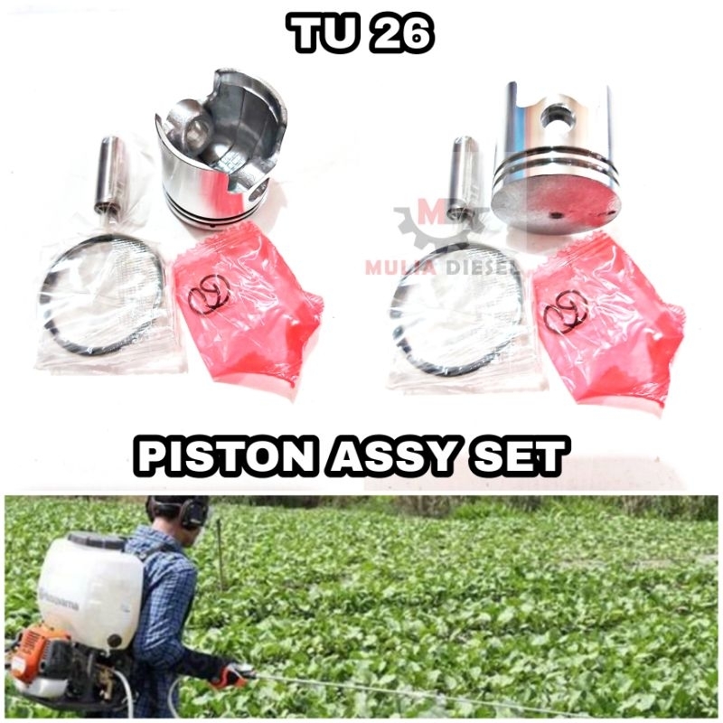 Jual Piston Seher TU26 TU 26 Canting Set Ring Piston Mesin Semprot hama ...