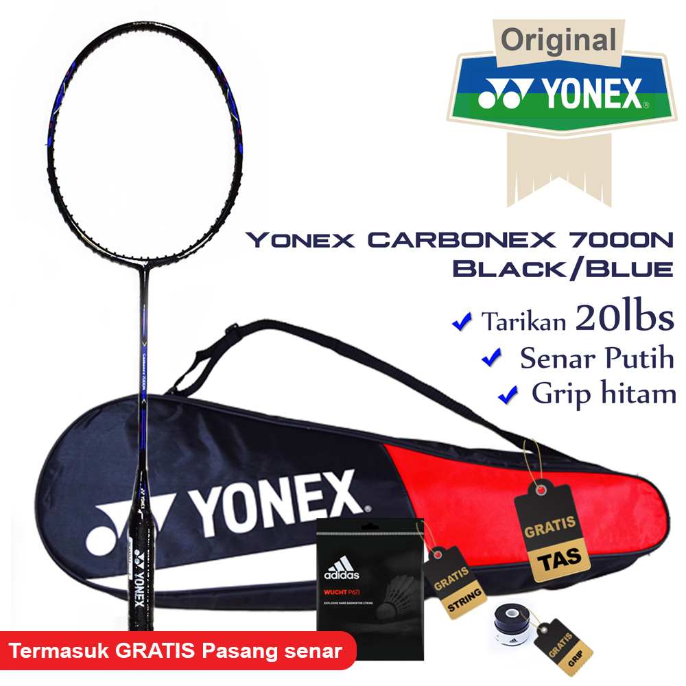 Jual Raket Badminton Yonex CARBONEX 7000N Black/Blue 100% Original | Shopee Indonesia