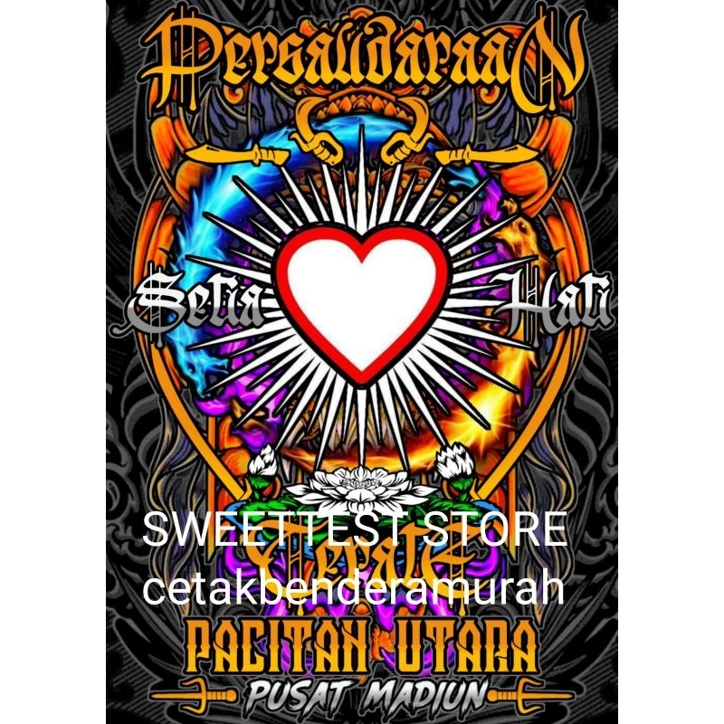 Jual TERMURAH + TERBARU, BENDERA PSHT FULL PRINTING, CETAK BENDERA SH ...