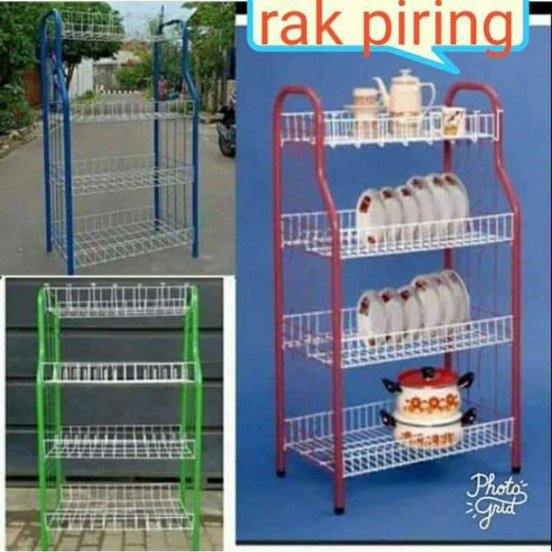 Jual Rak Piring 4 Tingkat besi Marcopolo | Shopee Indonesia