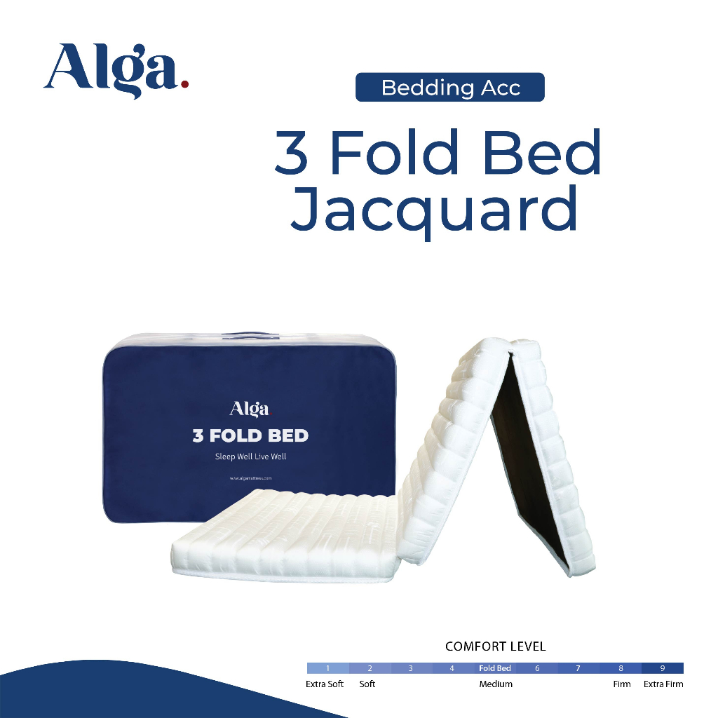 Jual ALGA 3 Fold Bed Jacquard - Kasur Lipat Premium | Shopee Indonesia