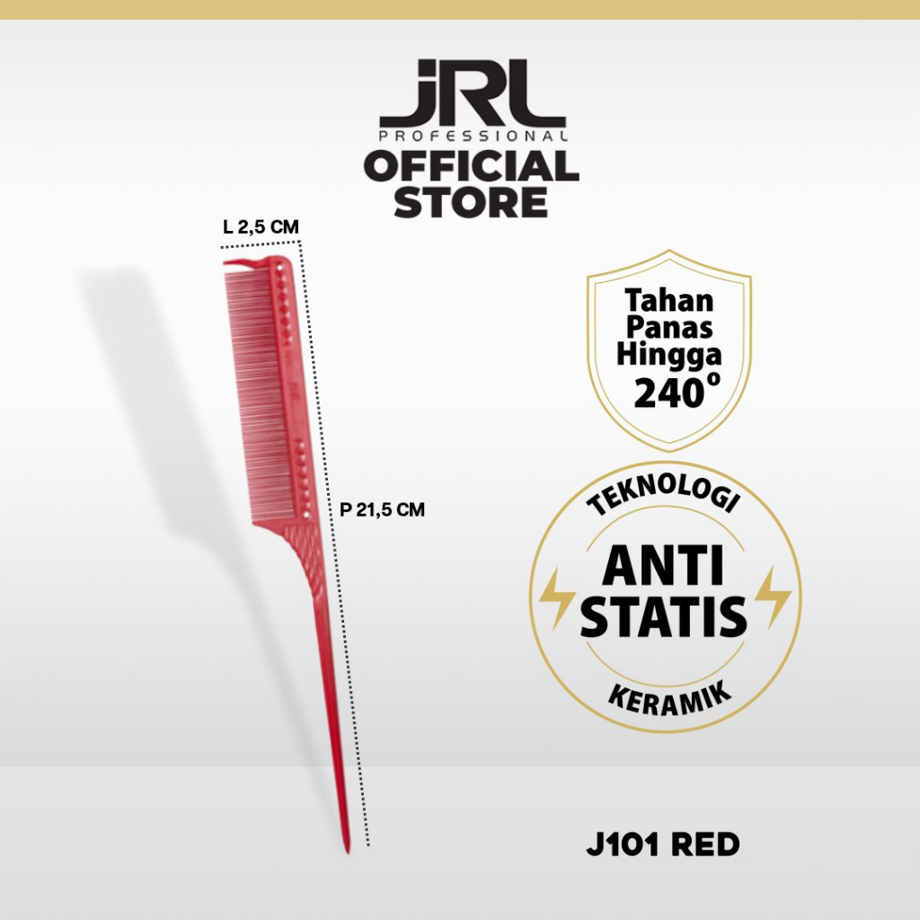 Jual JRL Fine Teeth Tail Comb Sisir Potong Tulang Sisir Ekor Parting ...