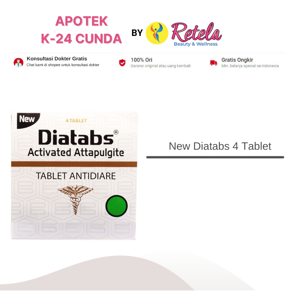 Jual New Diatabs Isi 5 Strip @ 1 Strip isi 4 Tablet / Obat Diare ...