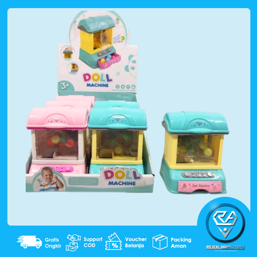 Jual (COD) MAINAN ANAK MESIN CAPIT MINI DOLL MACHINE MAINAN BONEKA ...